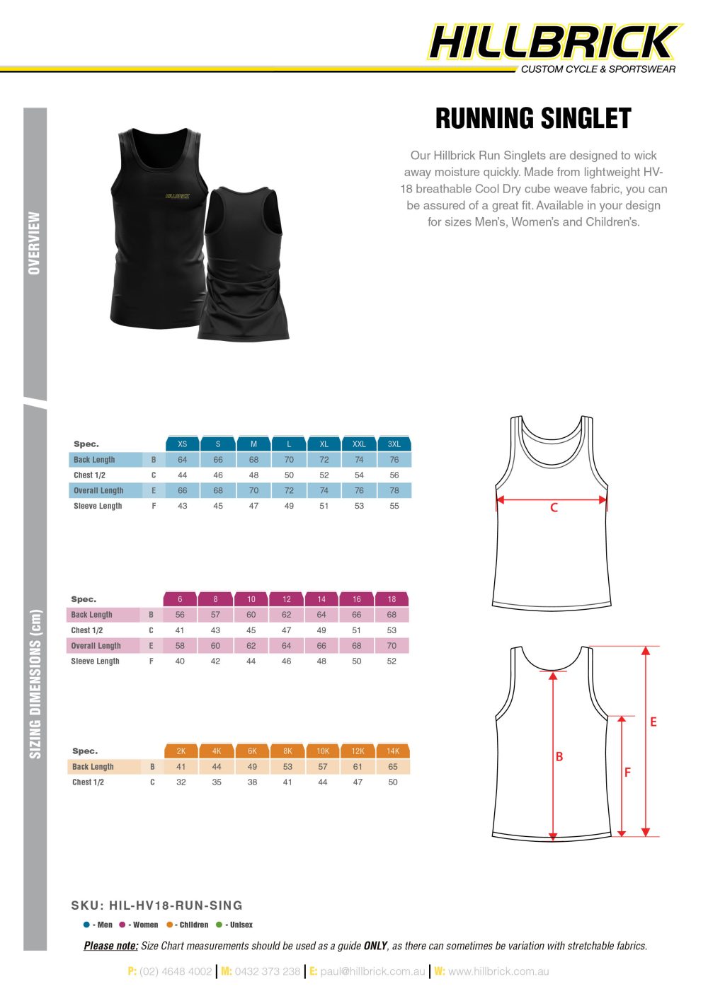 Running Singlet | Hillbrick